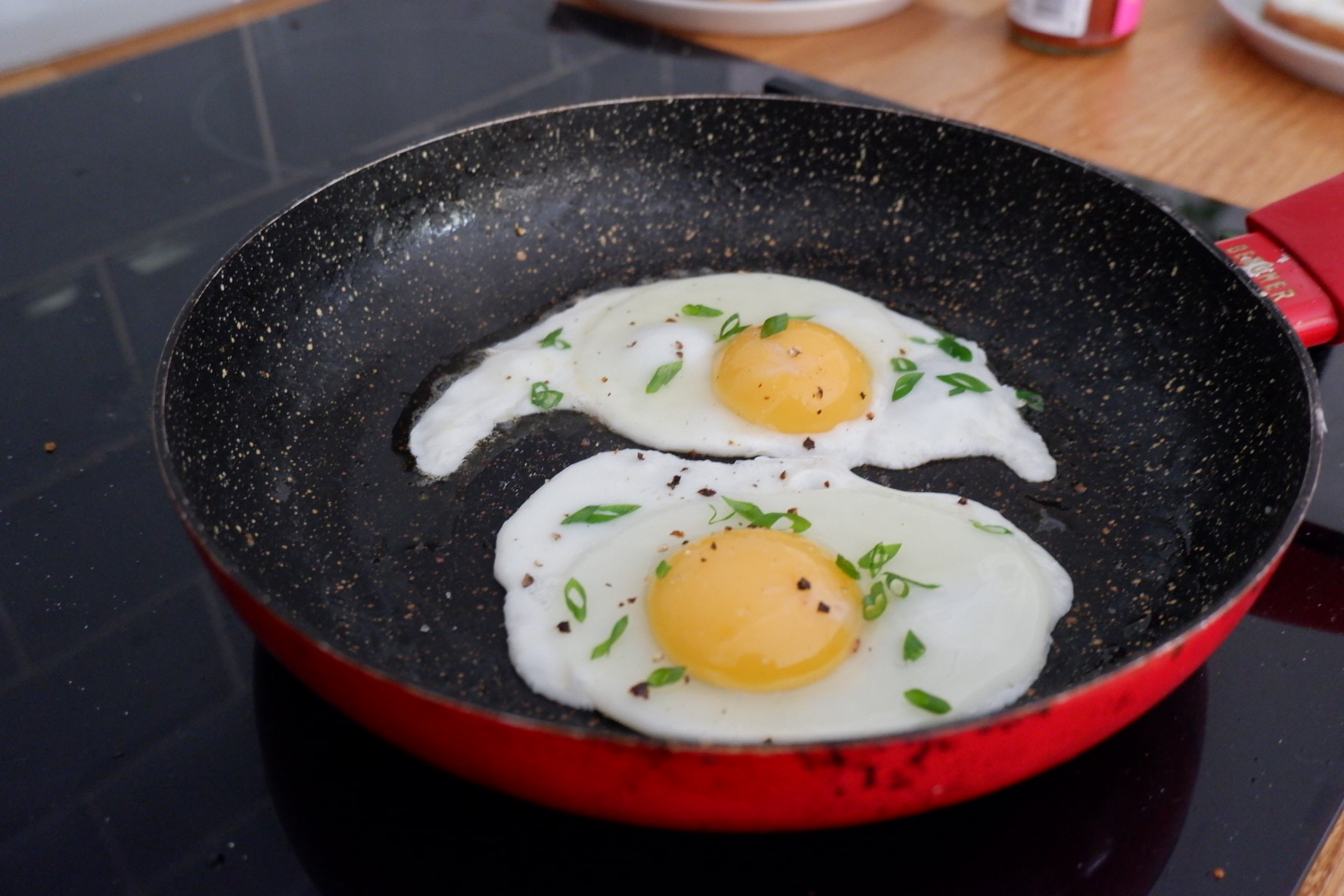 Harissa Fried Eggs | Slapdash Cooking