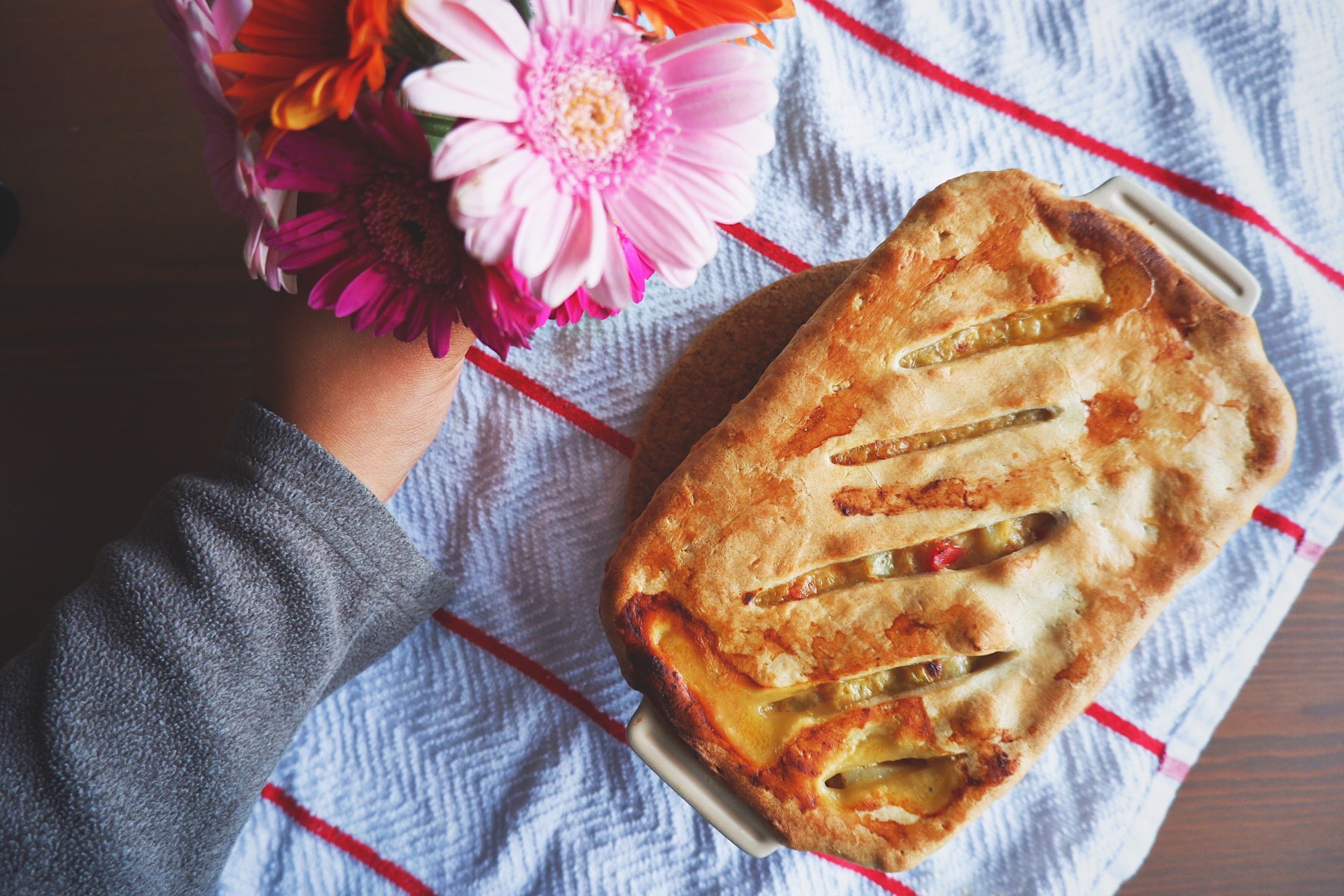 Leek, Potato & Roasted Pepper Pie | Slapdash Cooking